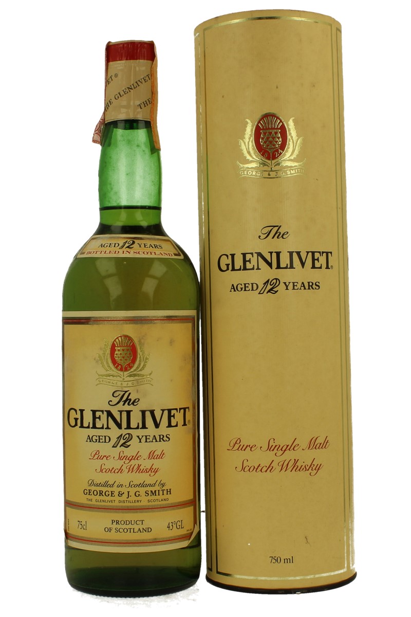 GLENLIVET 12 years old Bot in The 80's 75cl 43% - Products - Whisky ...