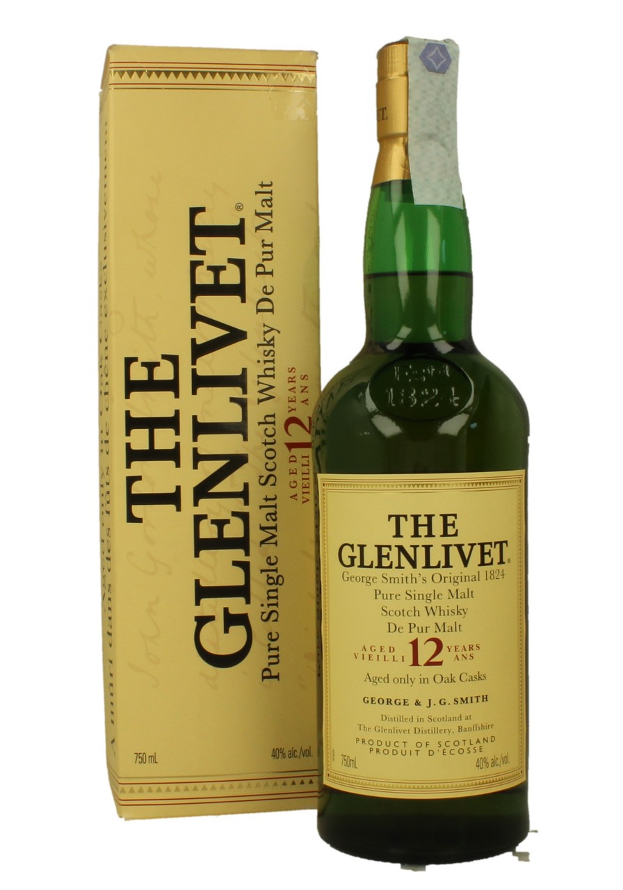 GLENLIVET 12yo Bot.90's 75cl 40% OB - U.S Import - Products - Whisky Antique, Whisky & Spirits