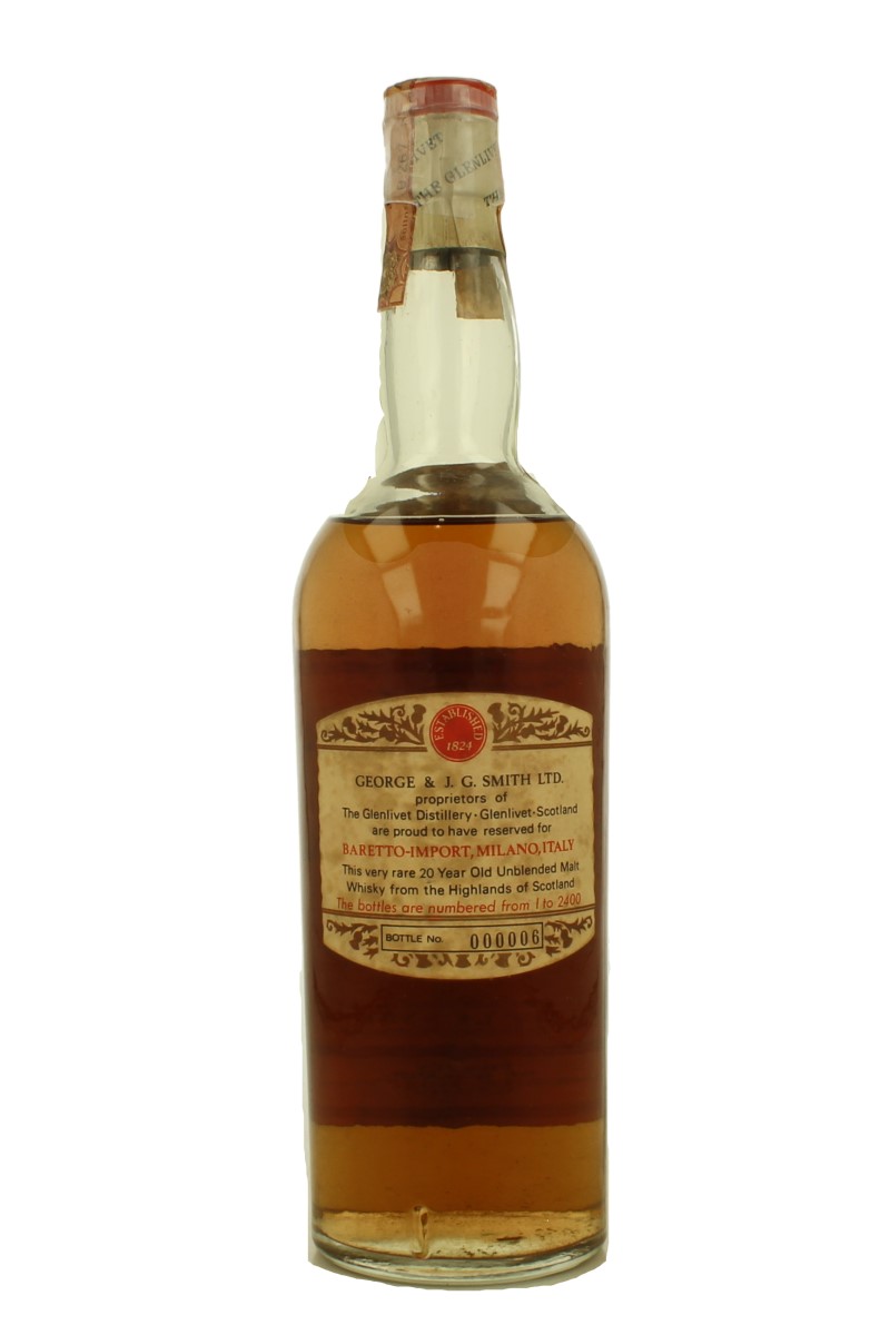 Glenlivet Speyside Scotch Whisky 20 Year Old distilled from 1949-1952 ...
