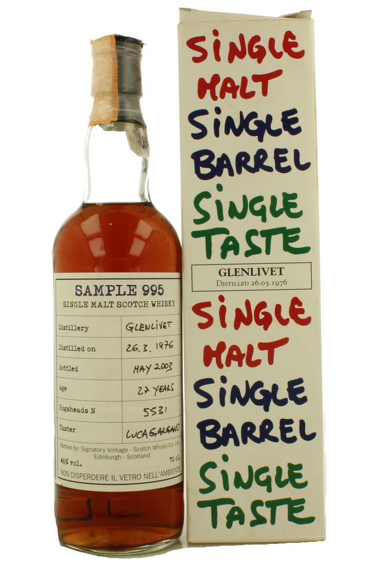 Glenlivet Speyside Scotch Whisky 27 Year Old 1976 2003 70cl 46% ...