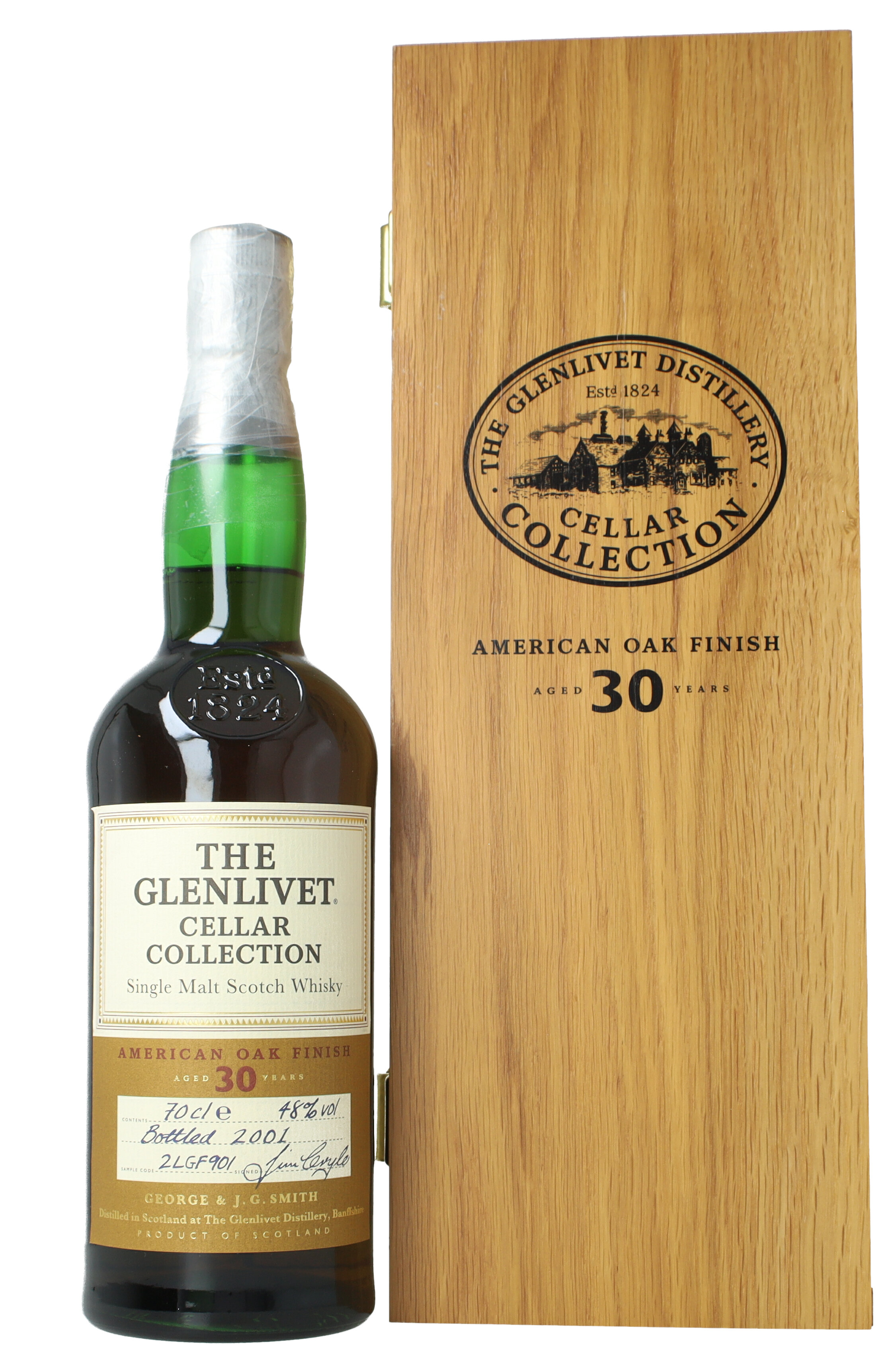 Glenlivet Speyside Scotch Whisky 30 year old bottled 2001 70cl 48% OB ...