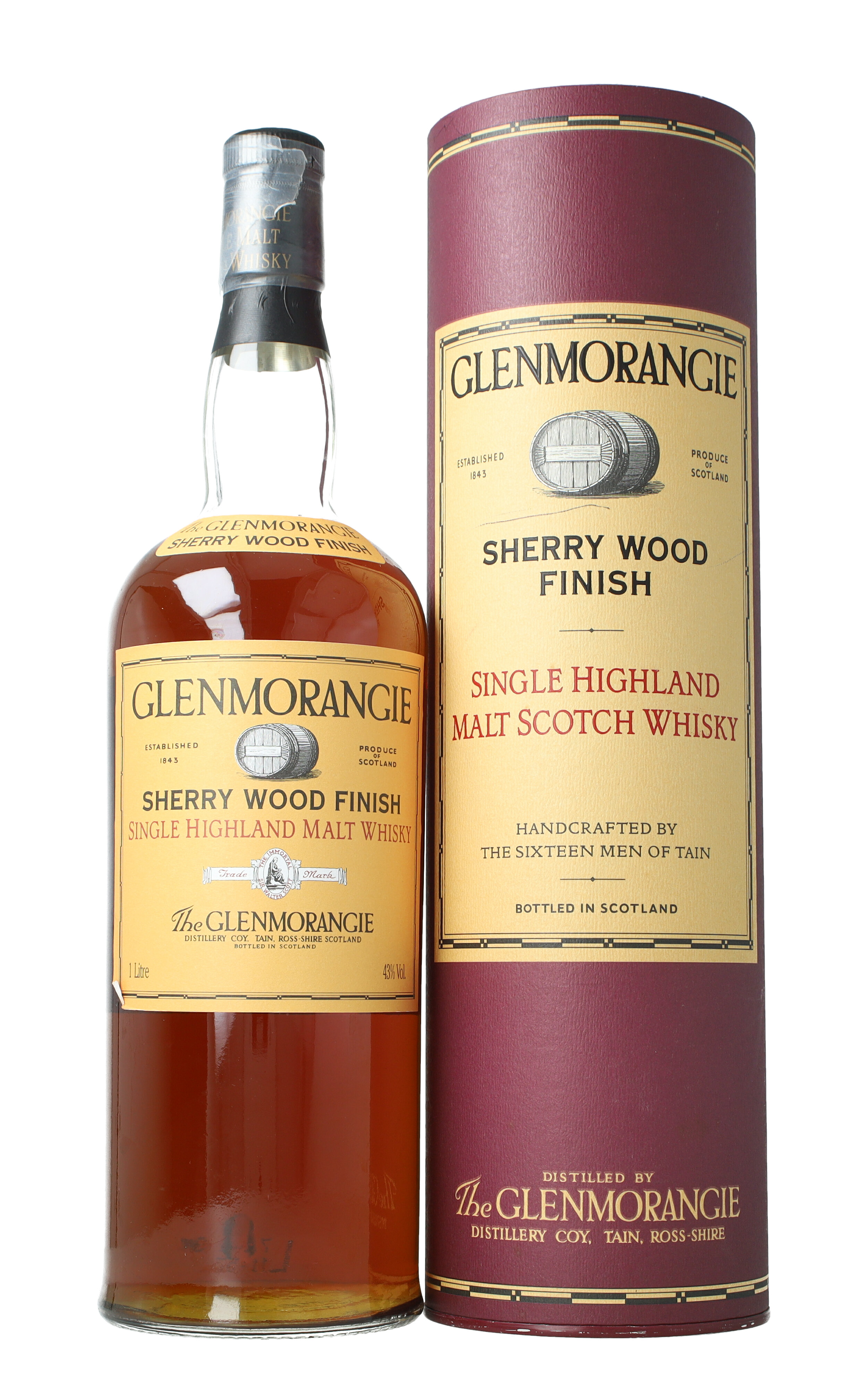 Glenmorangie Highland Scotch Whisky Bot in The 90's early 2000 1 litre ...