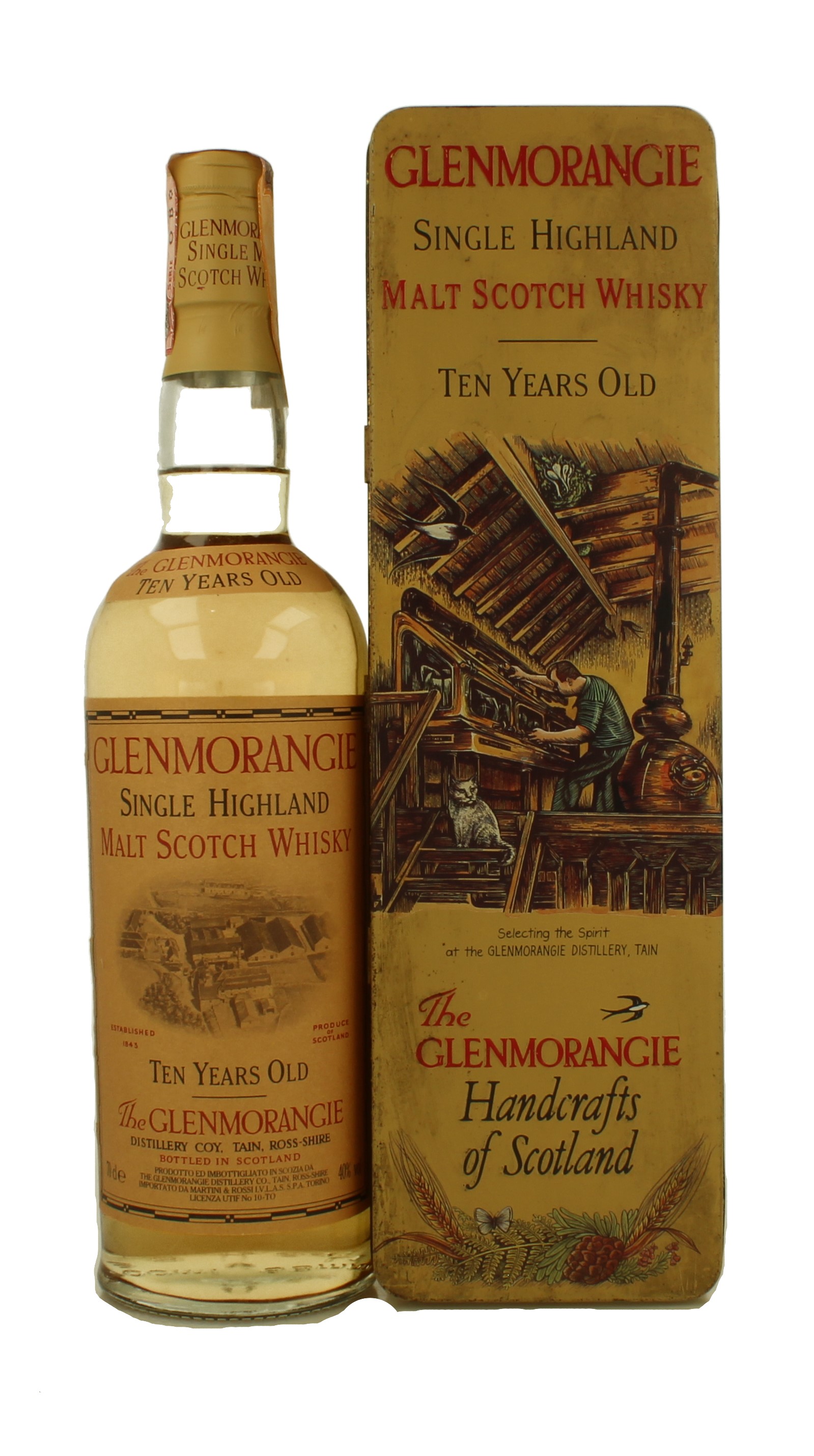 Glenmorangie Scotch whisky 10 Years Old Bot in The 90's early 2000 70cl ...