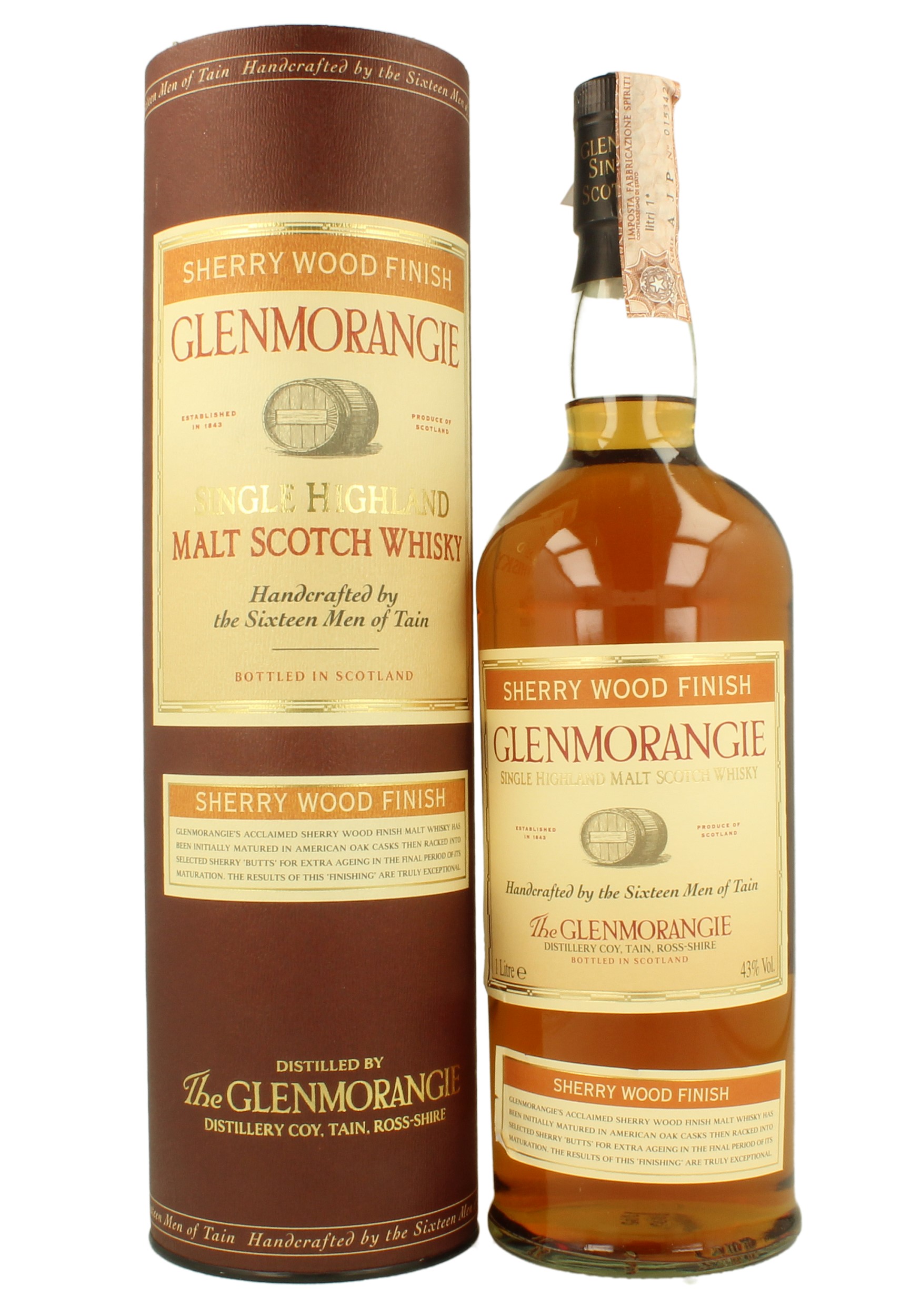 GLENMORANGIE Sherry Wood Finish Bot.early 2000 100cl 43% OB - Products ...
