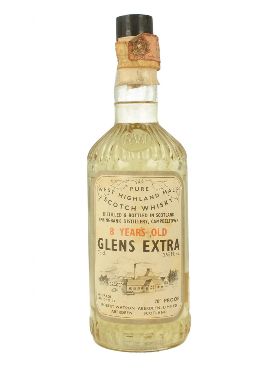 GLENS EXTRA 8yo Bot.70's 75cl 40% Robert Watson - Springbank Distillery ...