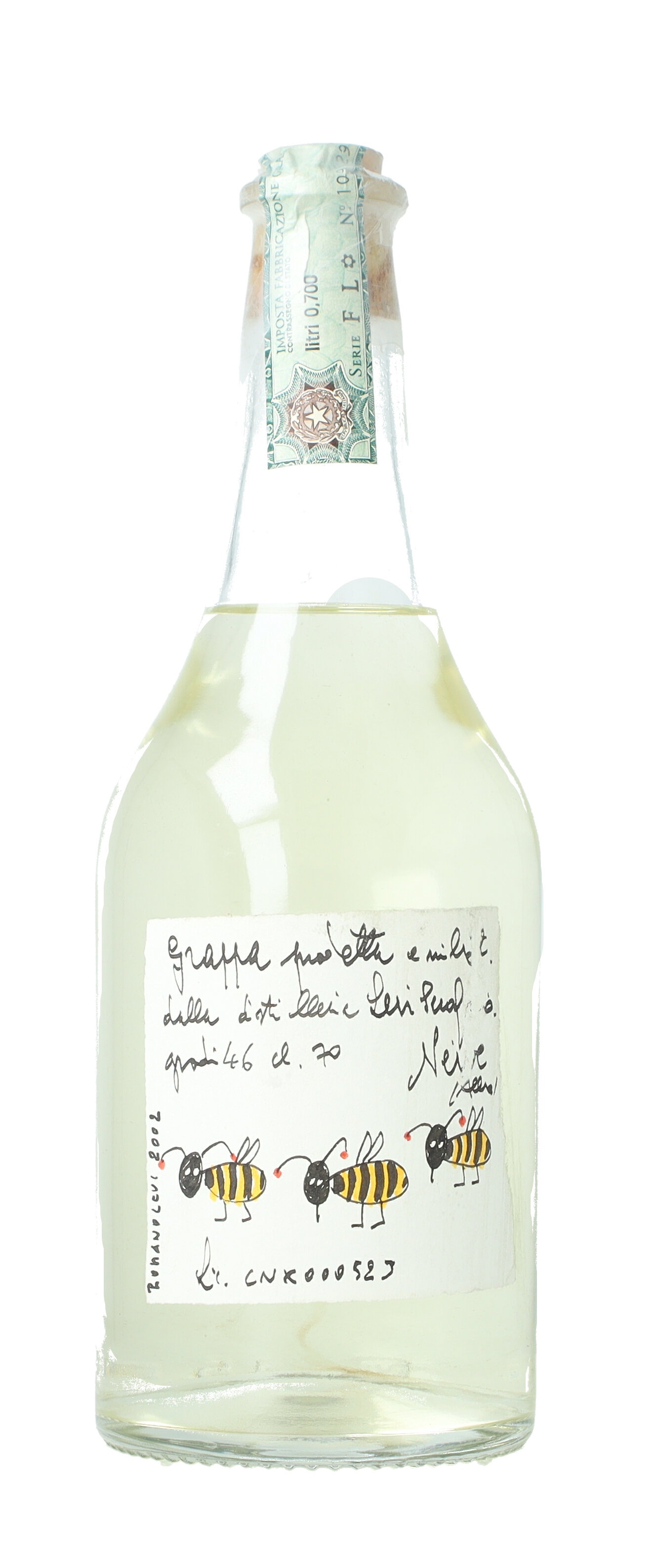 GRAPPA LEVI SERAFINO Neive 70cl 46% OB - Handwritten label - Prodotti ...