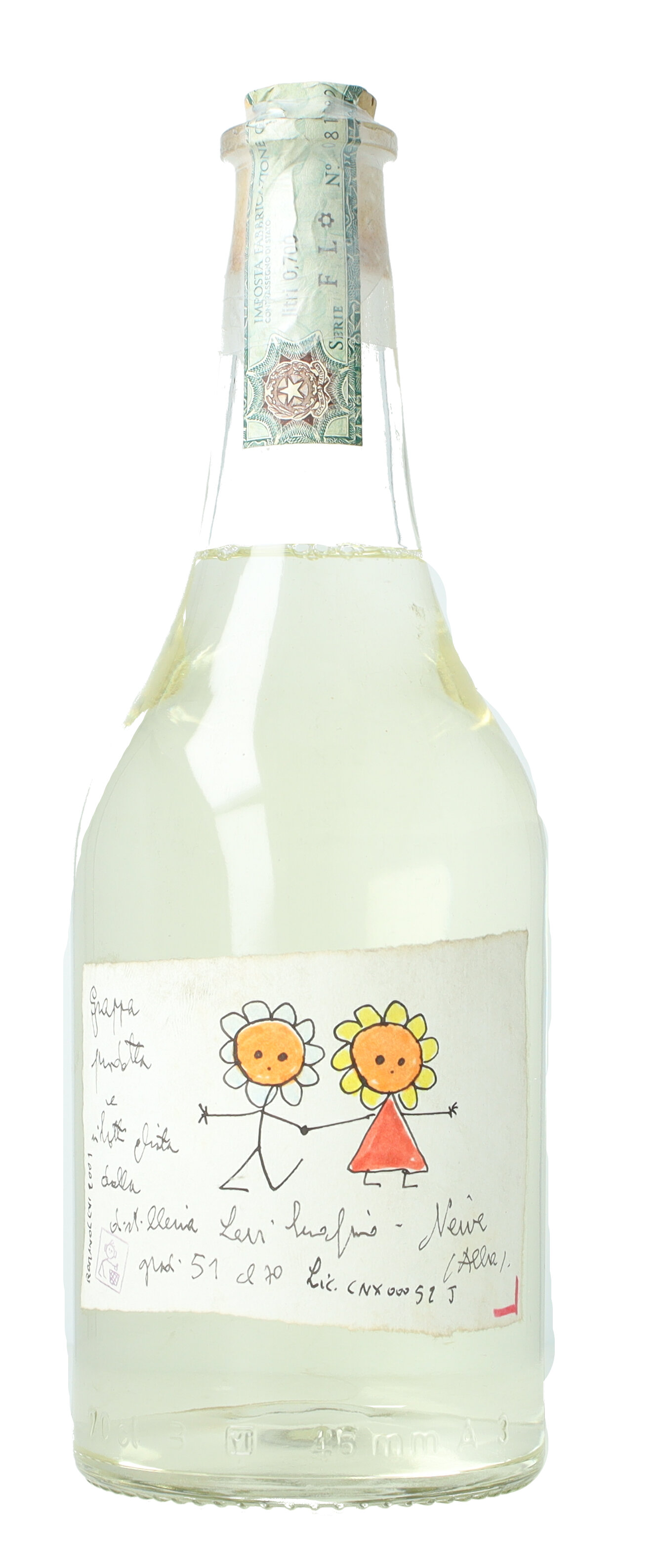 GRAPPA LEVI SERAFINO Neive 70cl 51% OB - Handwritten label - Products ...