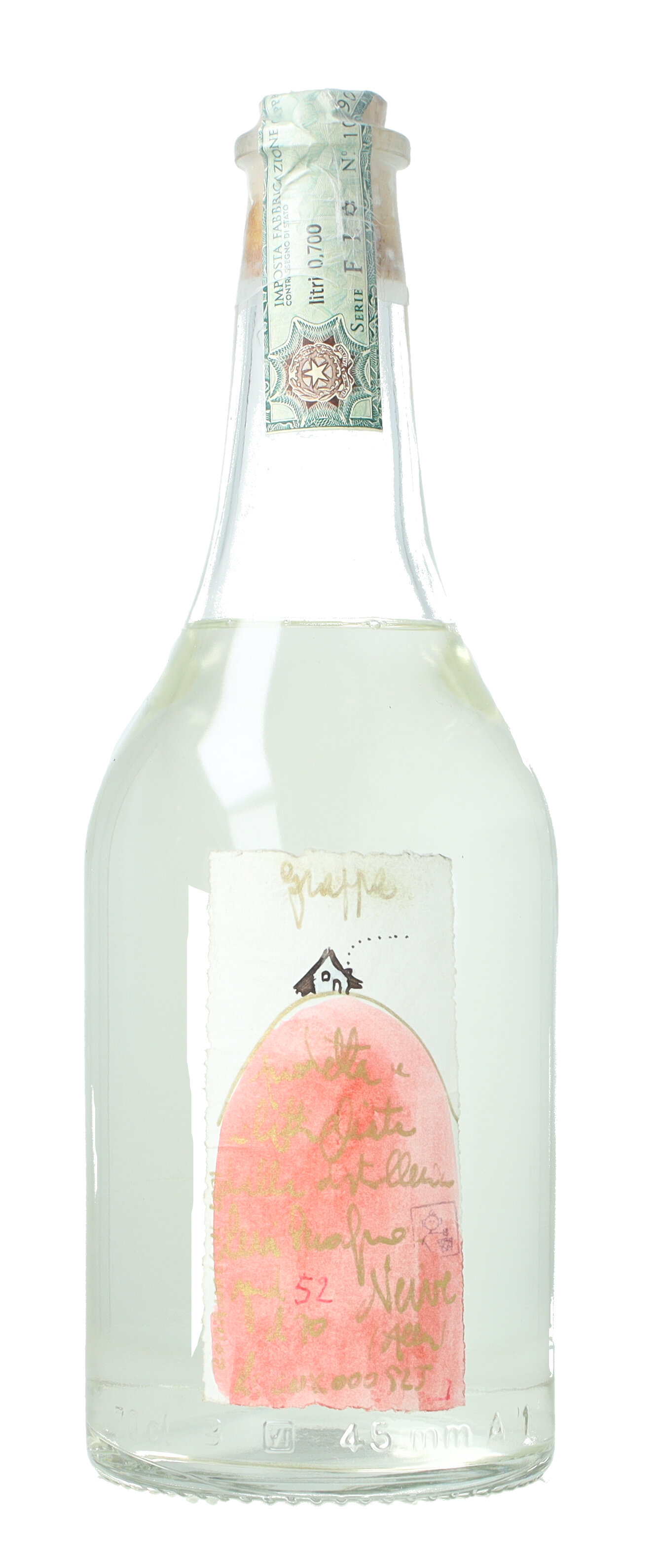 GRAPPA LEVI SERAFINO Neive 70cl 52% OB - Handwritten label - Products ...