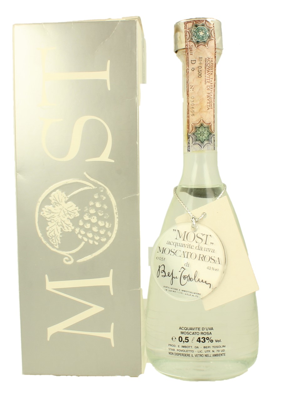 GRAPPA MOST TOSOLINI MOSCATO ROSA 50 CL 43 % - Products - Whisky ...