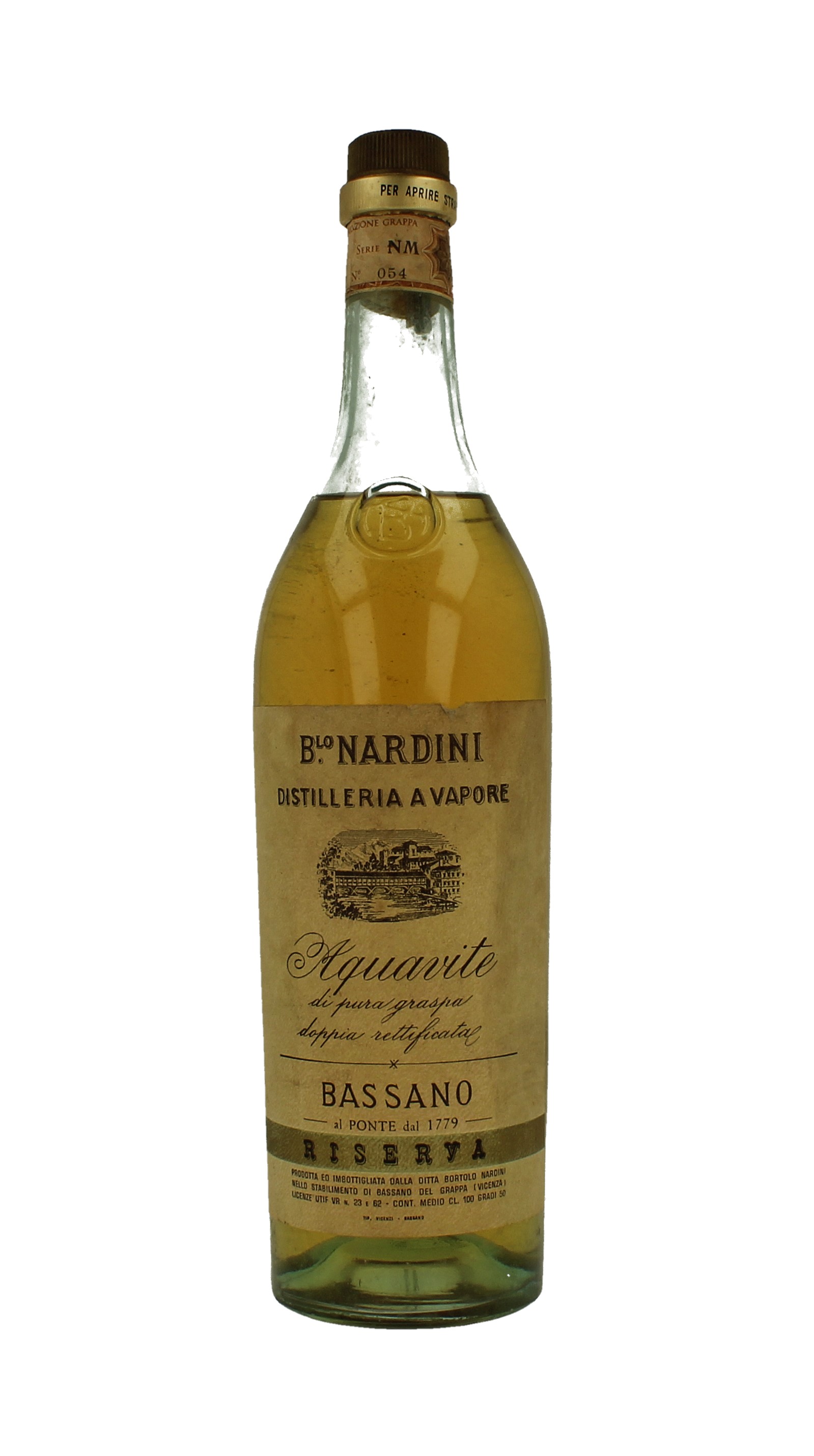 GRAPPA NARDINI Bot 60/70's 100cl 50% Riserva - Products - Whisky Antique, Whisky & Spirits