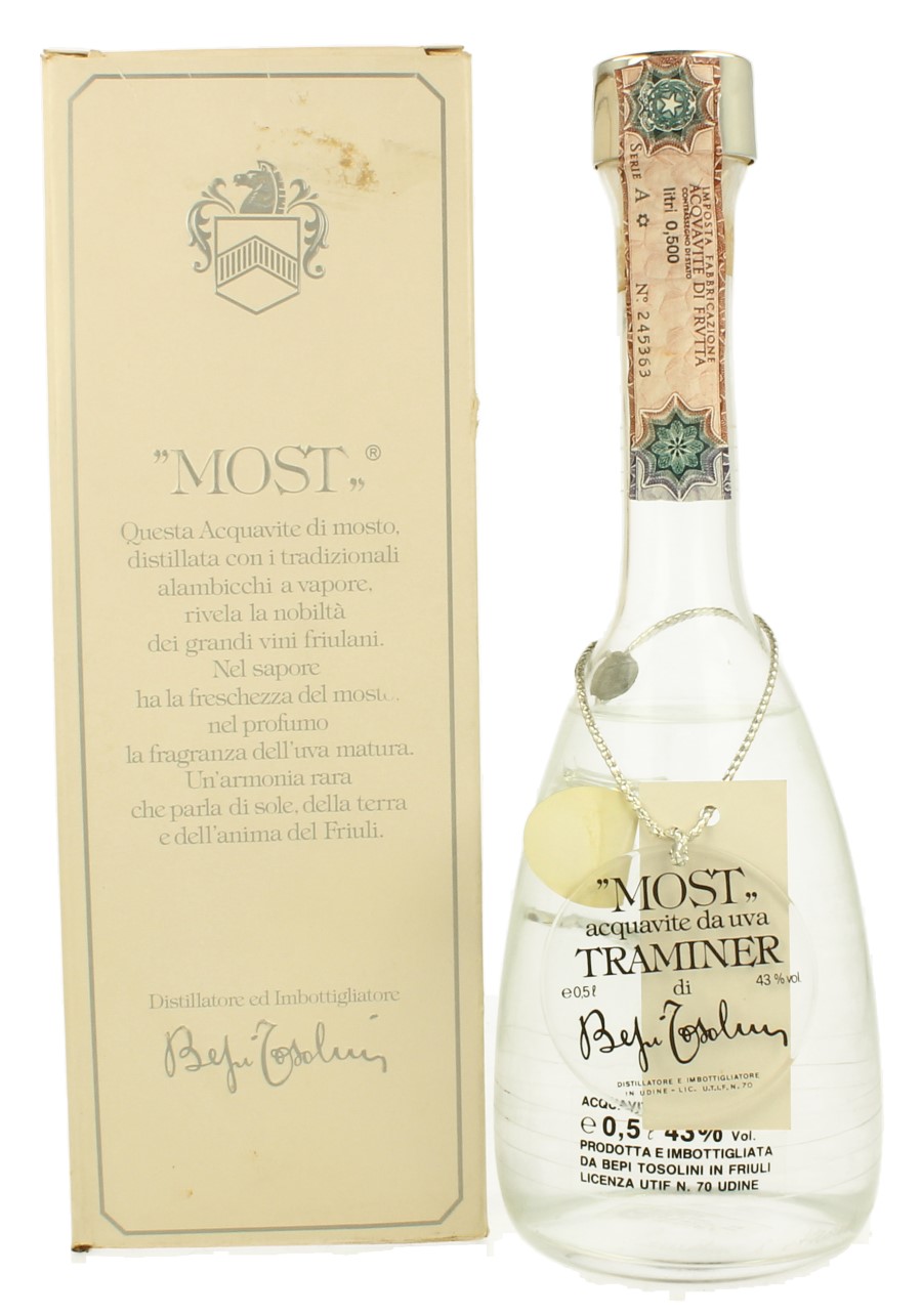 GRAPPA TOSOLINI MOST TRAMINER 50 CL 43 % - Products - Whisky Antique ...