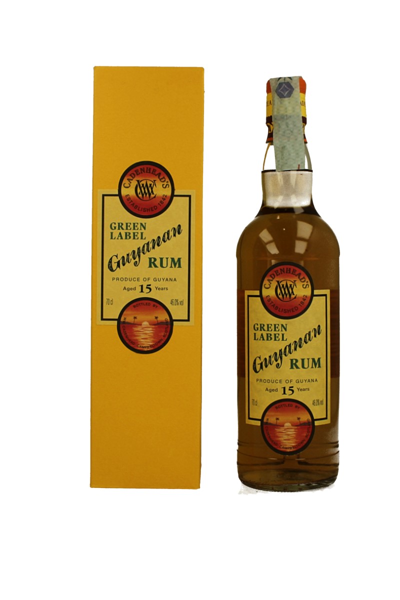GUYANA RUM 15 years old 70cl 46% Cadenhead's Green Label - Products ...