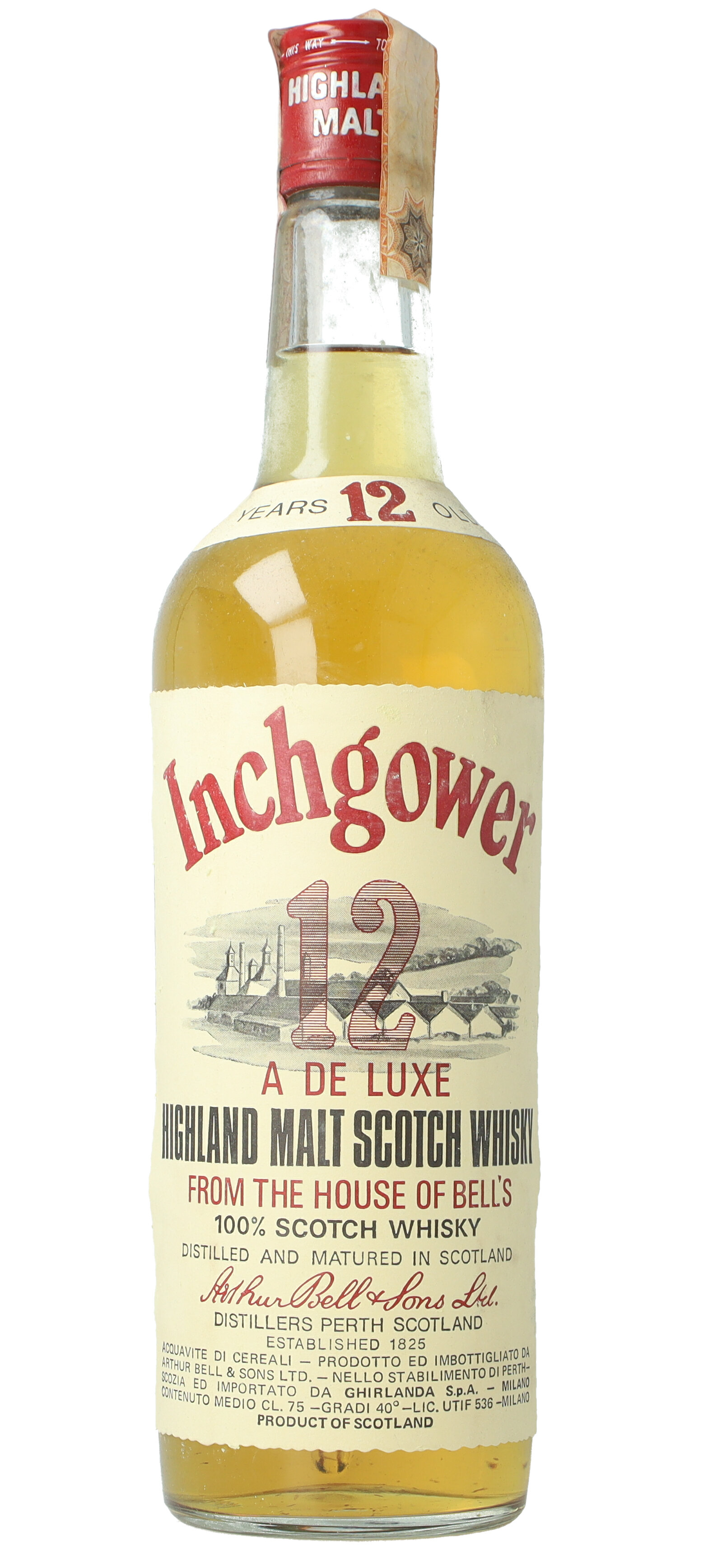 Inchgower Speyside Scotch Whisky 12 Year old Bot.70's 75cl 40% OB ...
