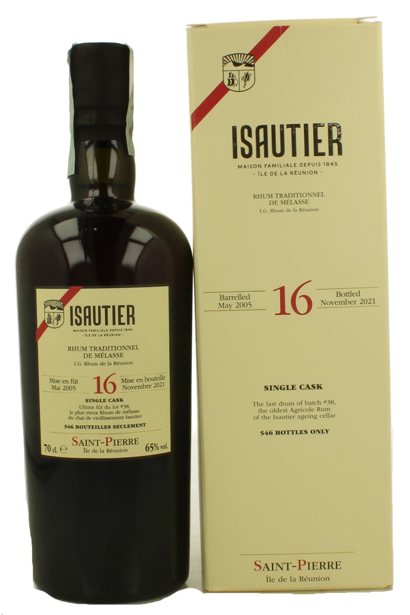 Isautier Rum Traditonel Ile de La Reunion 16 Years Old 2005 2021 70cl ...