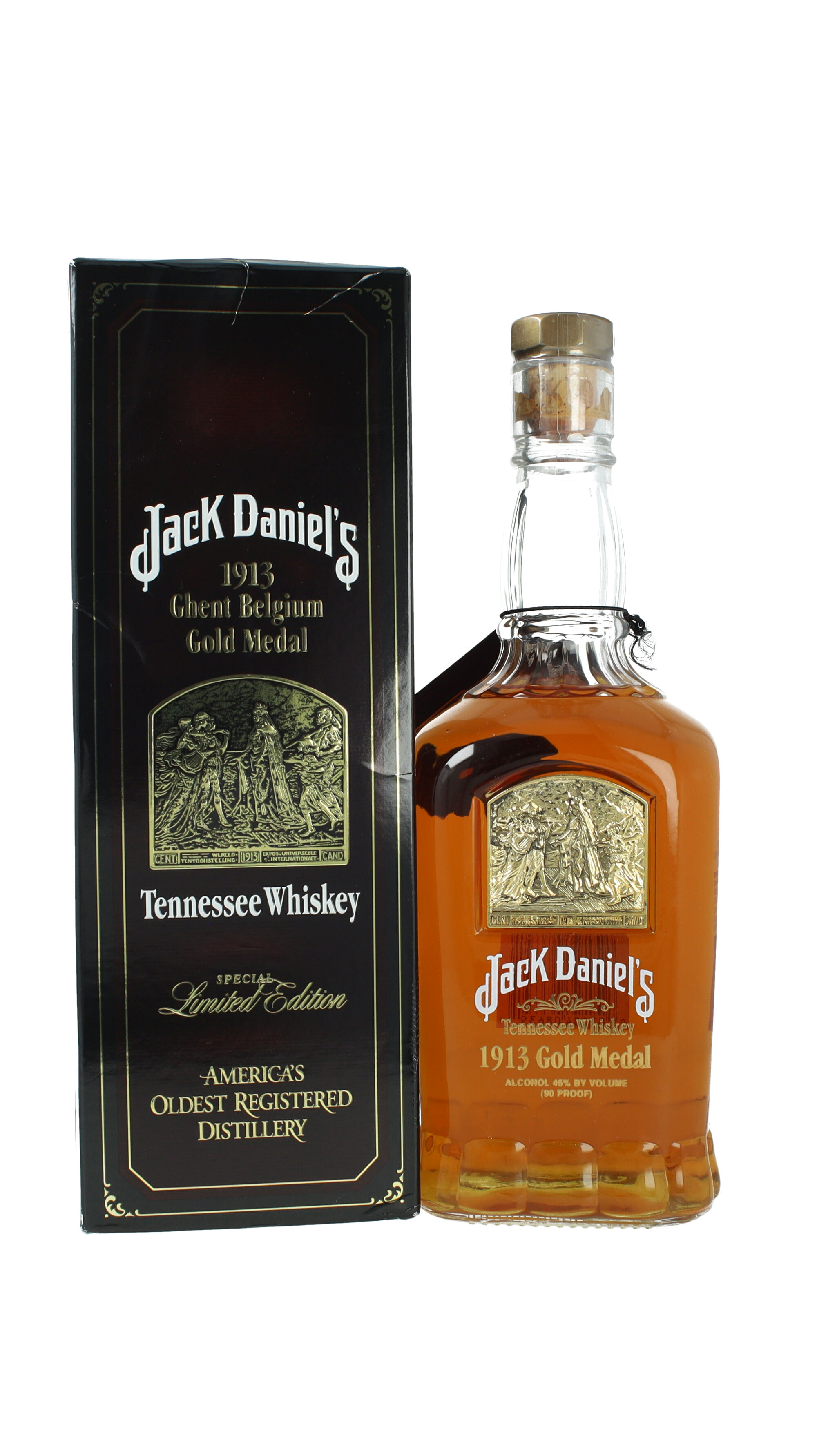 JACK DANIEL'S Tennessee Whiskey Decanter 1913 Gold Medal Bottled 2006 1 ...