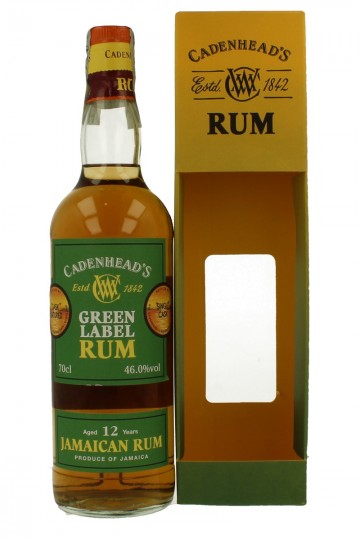 JAMAICA RUM 12 Years Old 70cl 46% Cadenhead's Green Label-Single Cask ...