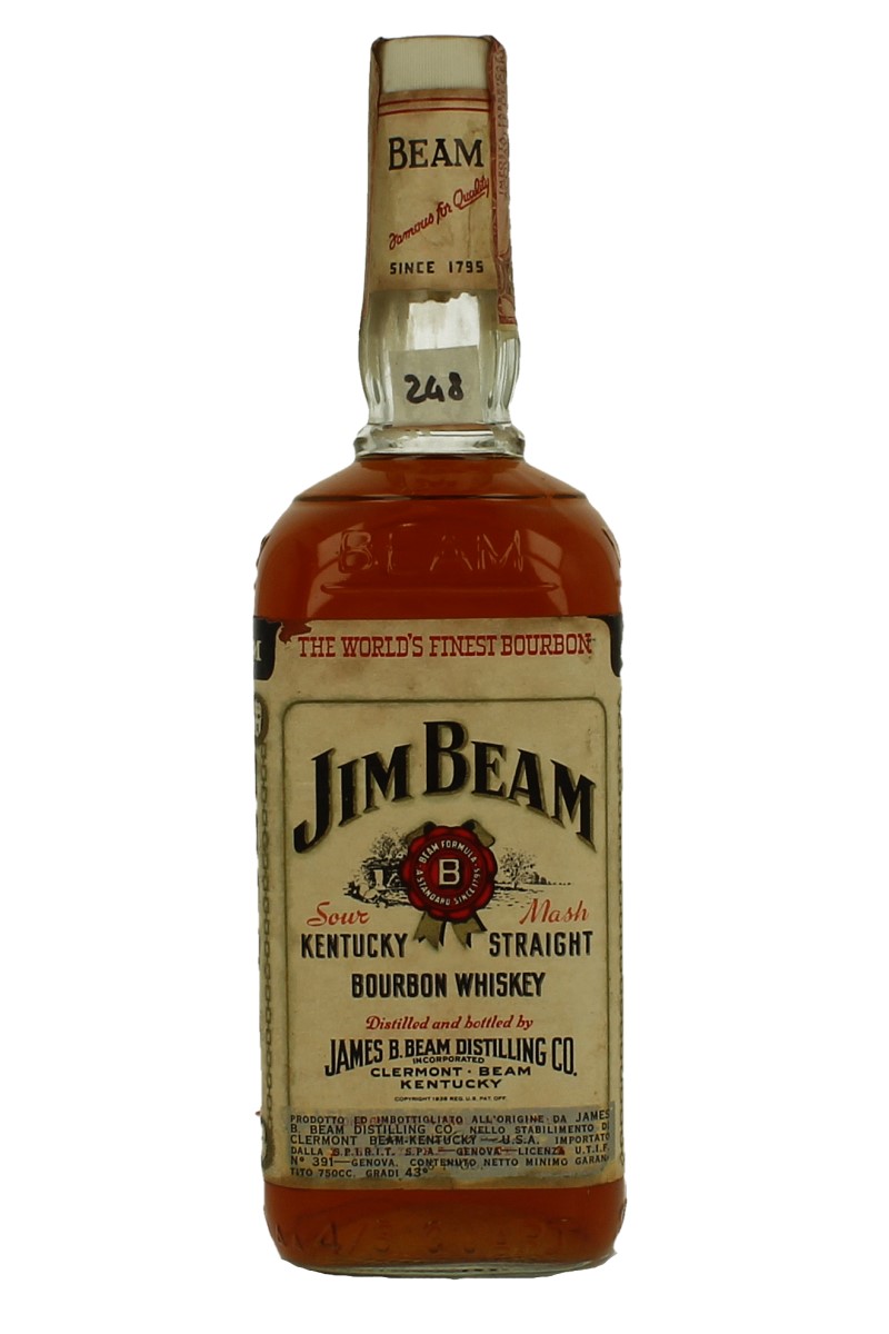 Jim Beam Straight Bourbon Whiskey Bot 60/70's 75cl 43% - Products ...