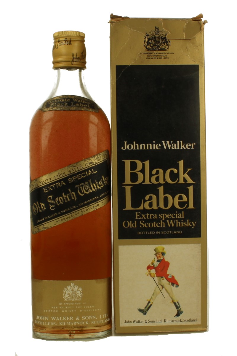 JOHNNIE WALKER Black Label 12 Years Old Bot. in the 60'S /70's 75cl 43% OB - - Products - Whisky ...