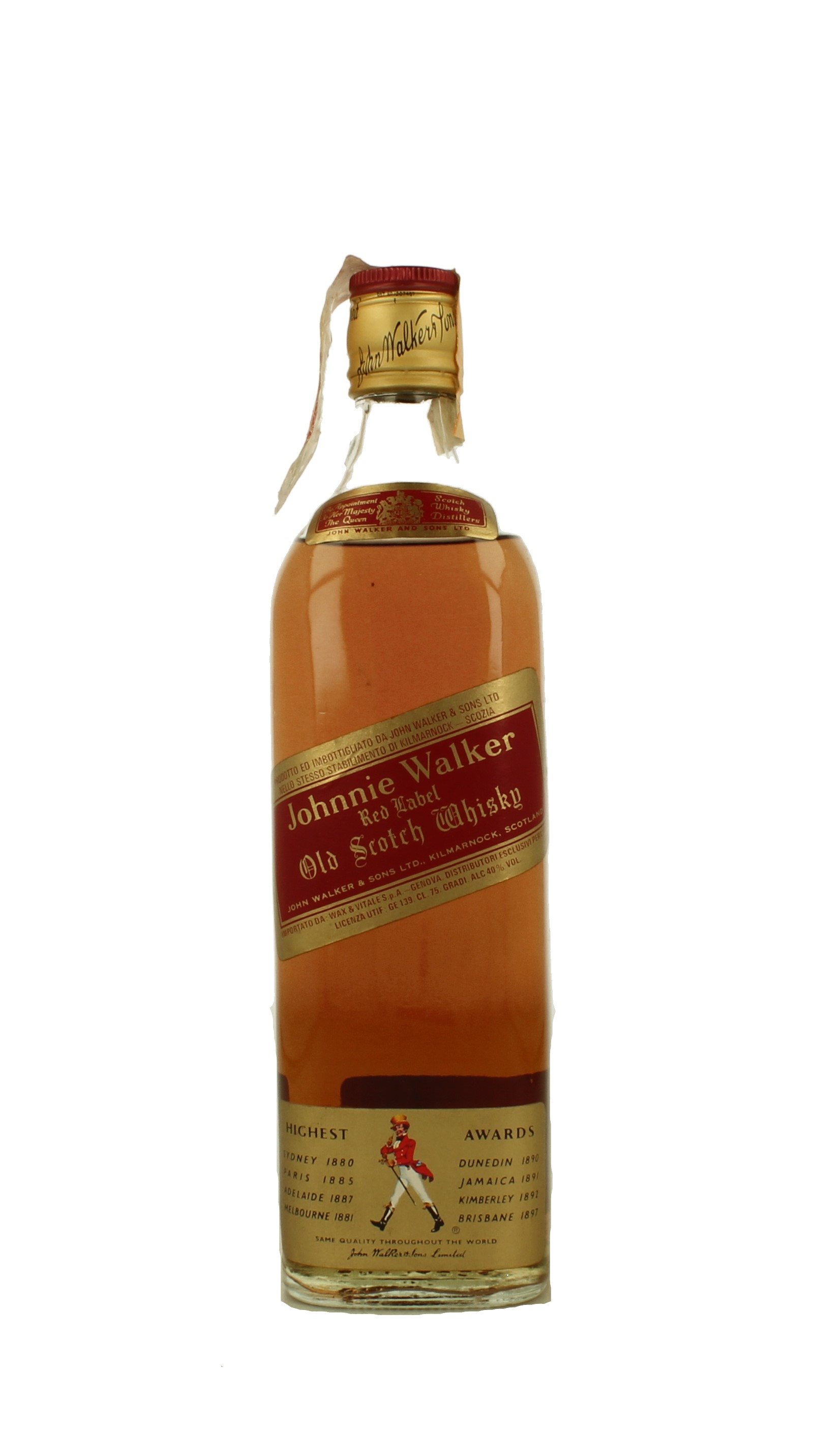 Johnnie Walker Red Label Scotch Whisky - Bot.70's-80's 75cl 40% - Products - Whisky Antique ...
