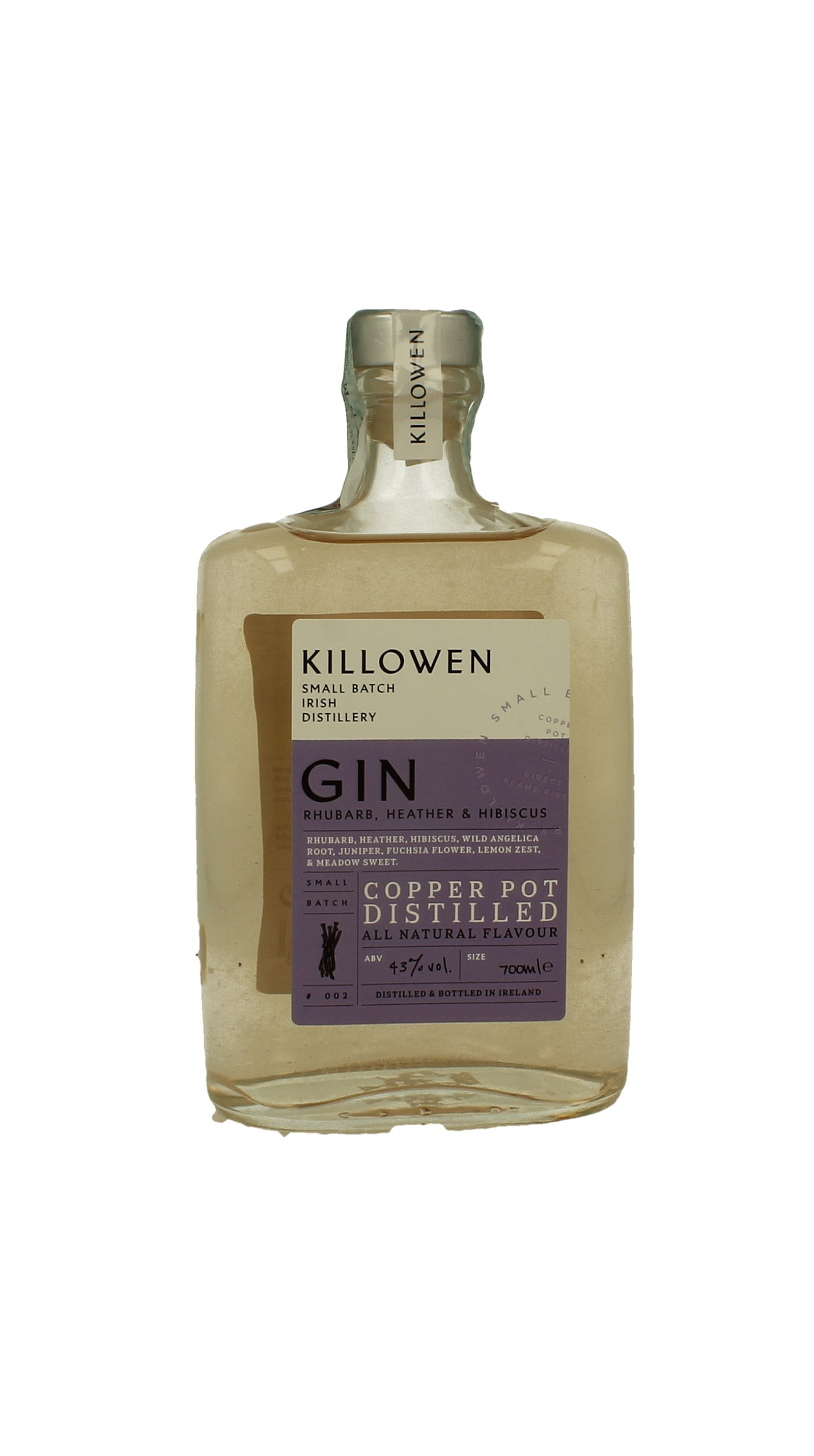 KILLOWEN Gin 70cl 43% Rhubarb-Heather-Hibiscus - Products - Whisky ...