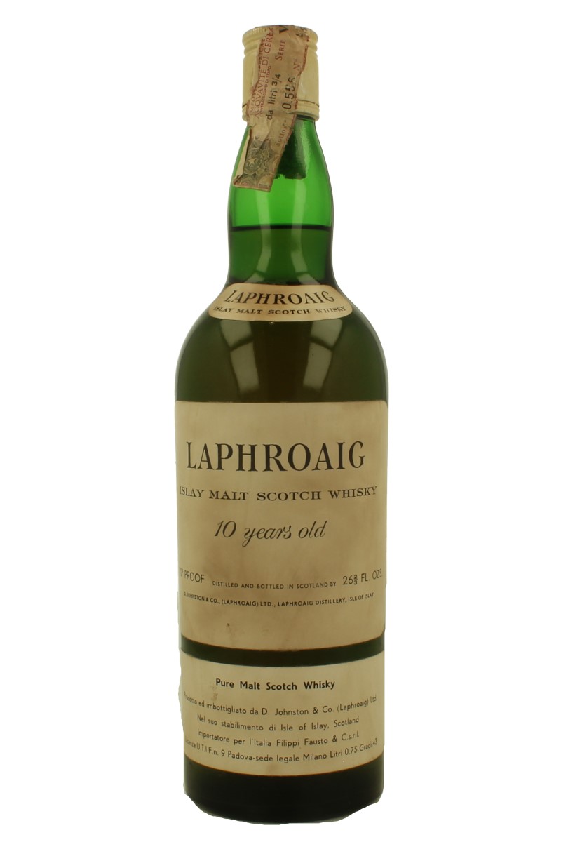 LAPHROAIG Islay Scotch Whisky 10 Years Old Bot. 60's 75cl 43% THE VERY ...