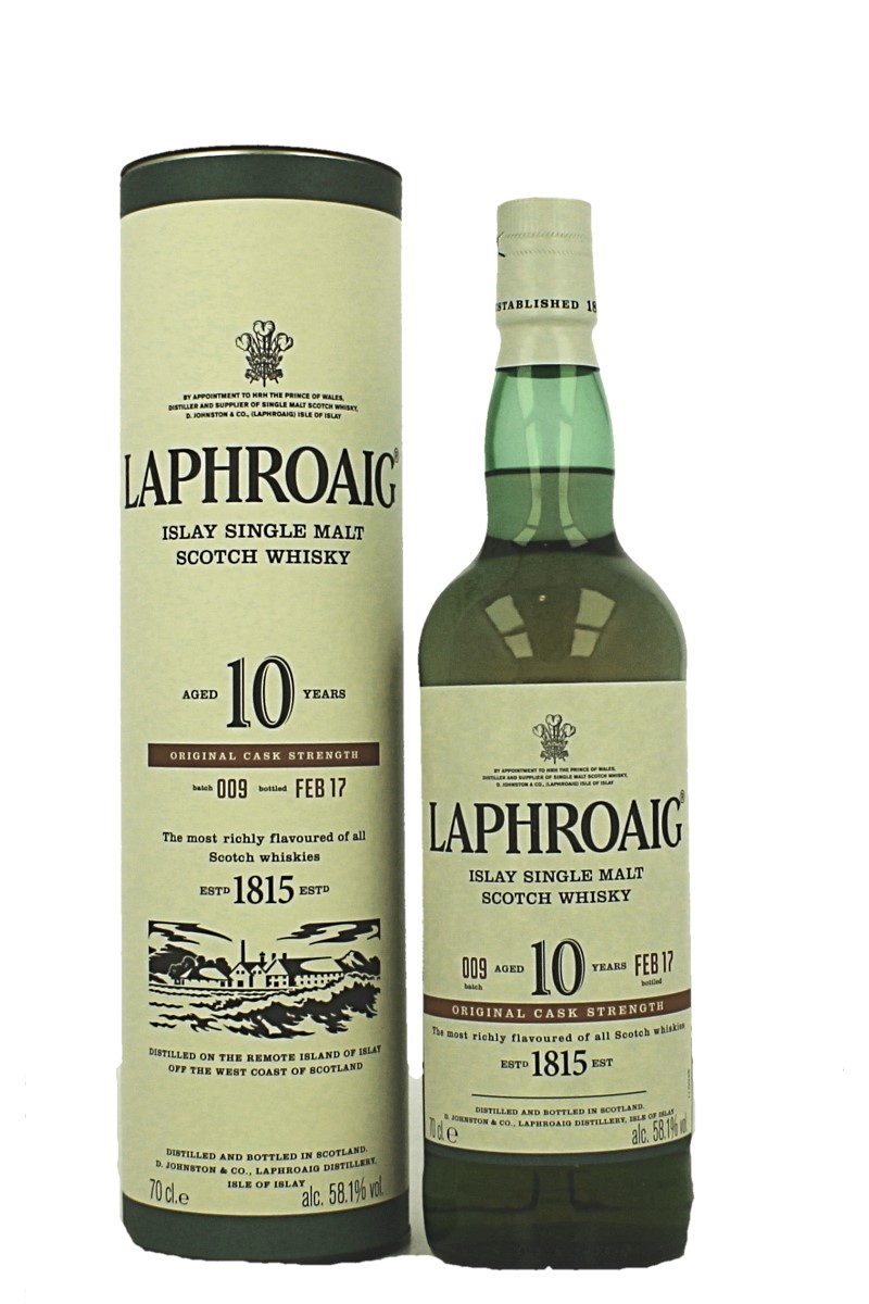 Laphroaig Islay Scotch Whisky 10 Years Old bottled 2017 70cl 58.1% OB ...