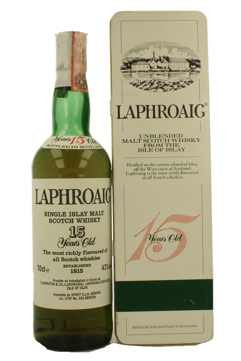 Laphroaig Islay Scotch Whisky 15 Years Old - Bot. in The 90's 70cl 43% ...