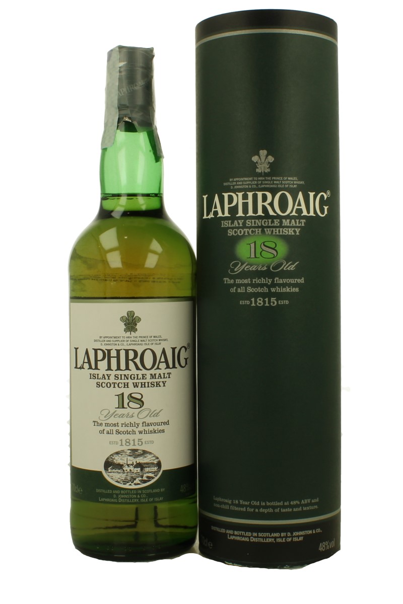 Laphroaig Islay Scotch whisky 18 Years old bottled pre 2013 70cl 48 % ...