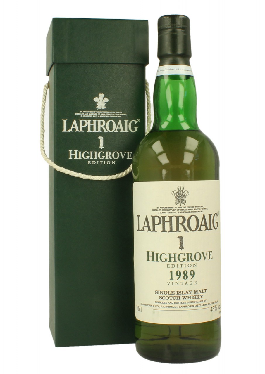LAPHROAIG Islay Scotch Whisky 1989 70cl 43% OB-Highgrove 1 - Products ...