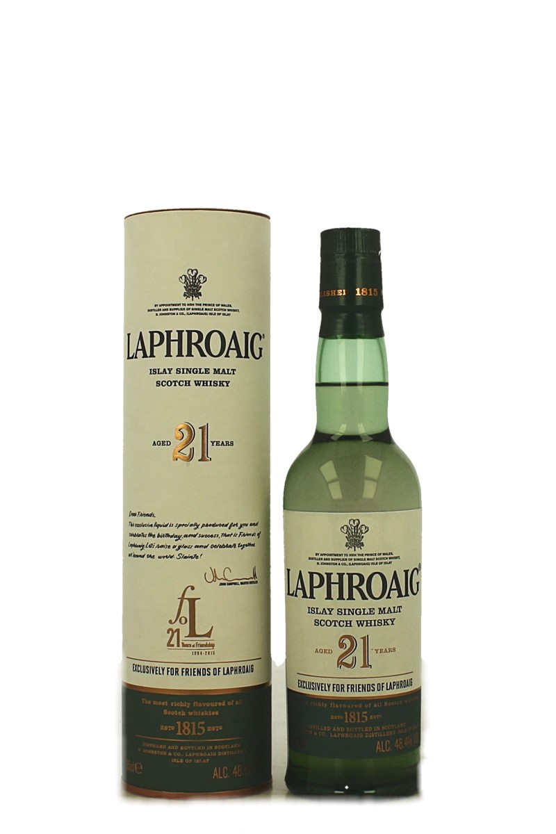 Laphroaig Islay Scotch Whisky 21 Years Old 1993 35cl 48.4% OB-Friends ...