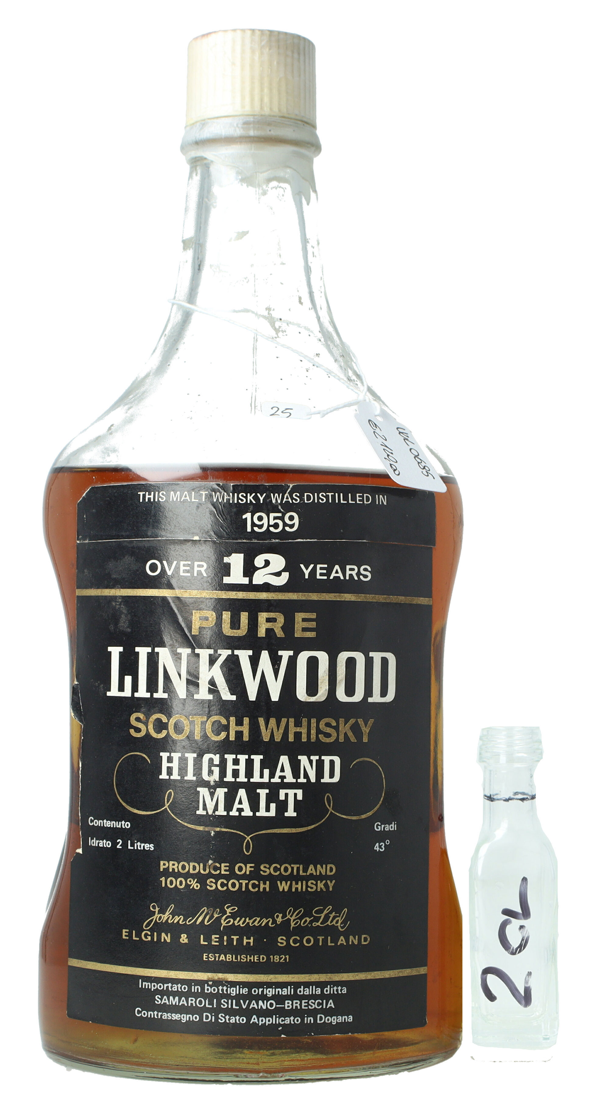 Linkwood Speyside Scotch Whisky 12 years old 1959 2cl 43% OB - For ...
