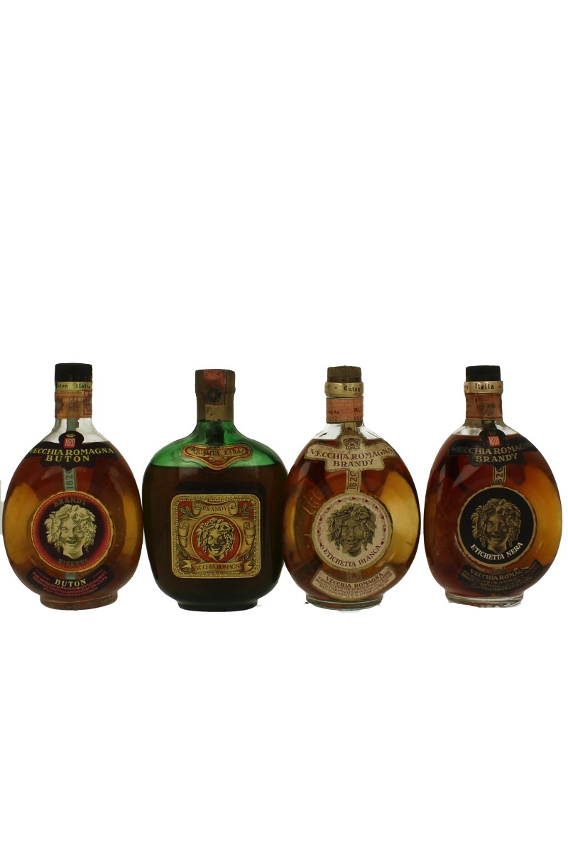 lot of 15 old Italian Brandy Vecchia Romagna Bot 60's 75cl plus one ...