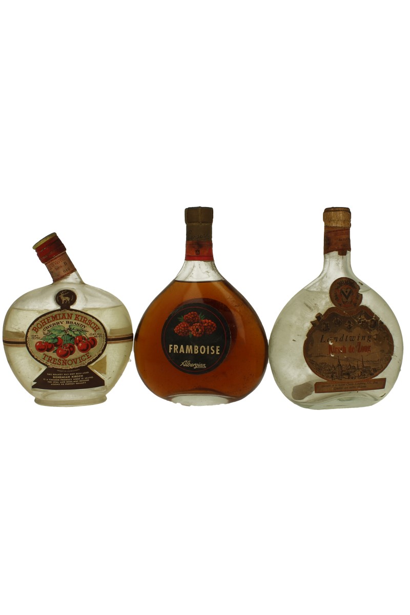 lot of 7 old European Liquor Fruit Distillates Bot.40/50/60's 75cl ...