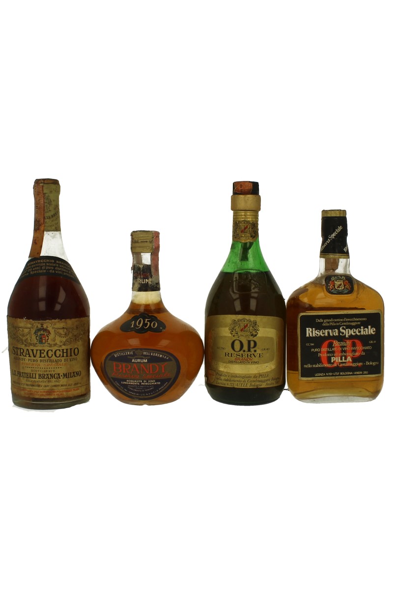 lot of 7 old Italian Brandy Mixed Bot 60's 75cl 40% - Prodotti - Whisky ...