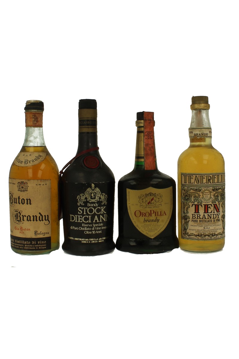 lot of 8 old Italian Brandy Mixed Bot 60's 75cl 40% - Products - Whisky ...