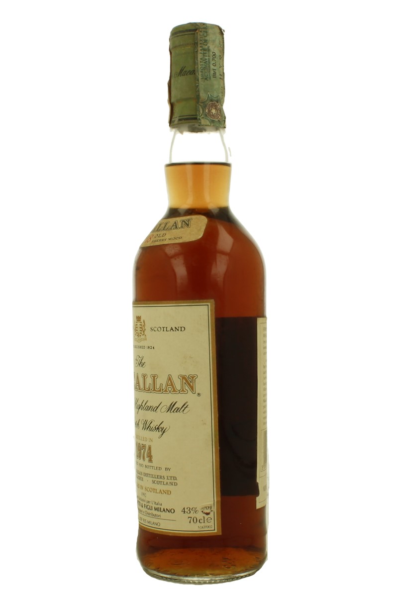 MACALLAN 18 years old 1974 1992 70cl 43% OB - imported by Giovinetti ...