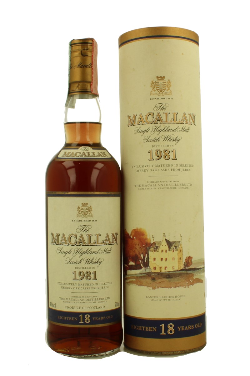 MACALLAN 18 years old 1981 70cl 43% OB- Sherry oak cask - imported by ...