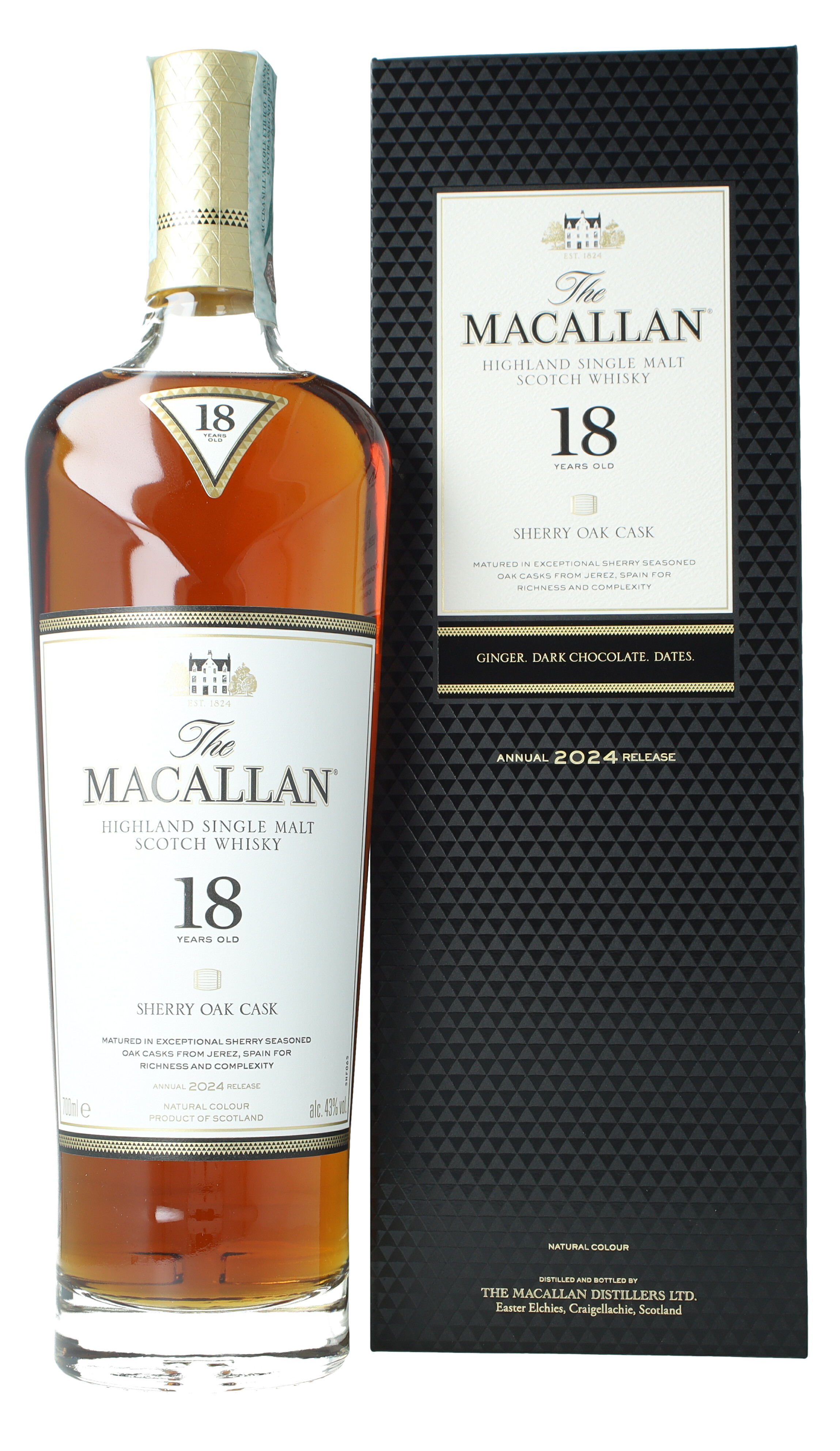 MACALLAN 18 years old 2024 mrelease 70cl 43% - OB - Sherry Cask - Products - Whisky Antique ...