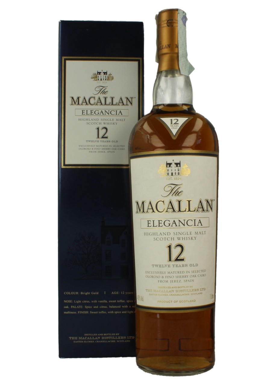 MACALLAN ELEGANCIA 12YO 100 CL 40 % OLOROSO & FINO SHERRY CASK ...