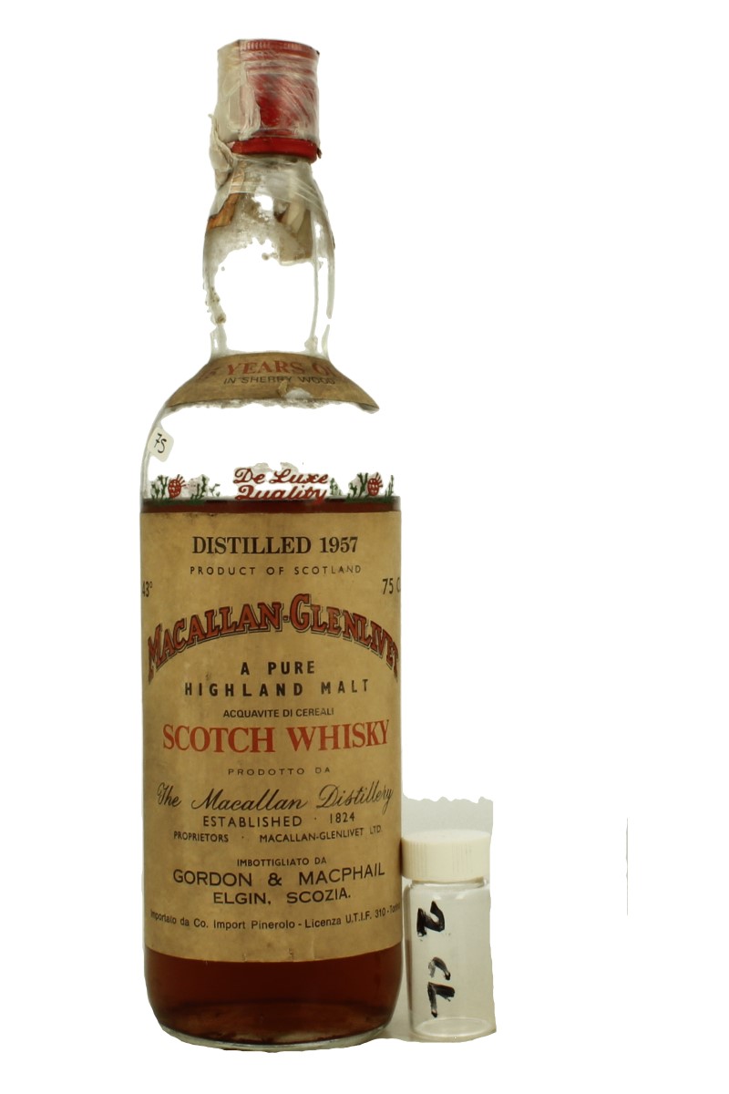 Macallan Glenlivet SAMPLE 15 Years old 1957 Bottled in the 70's 2cl 43% ...