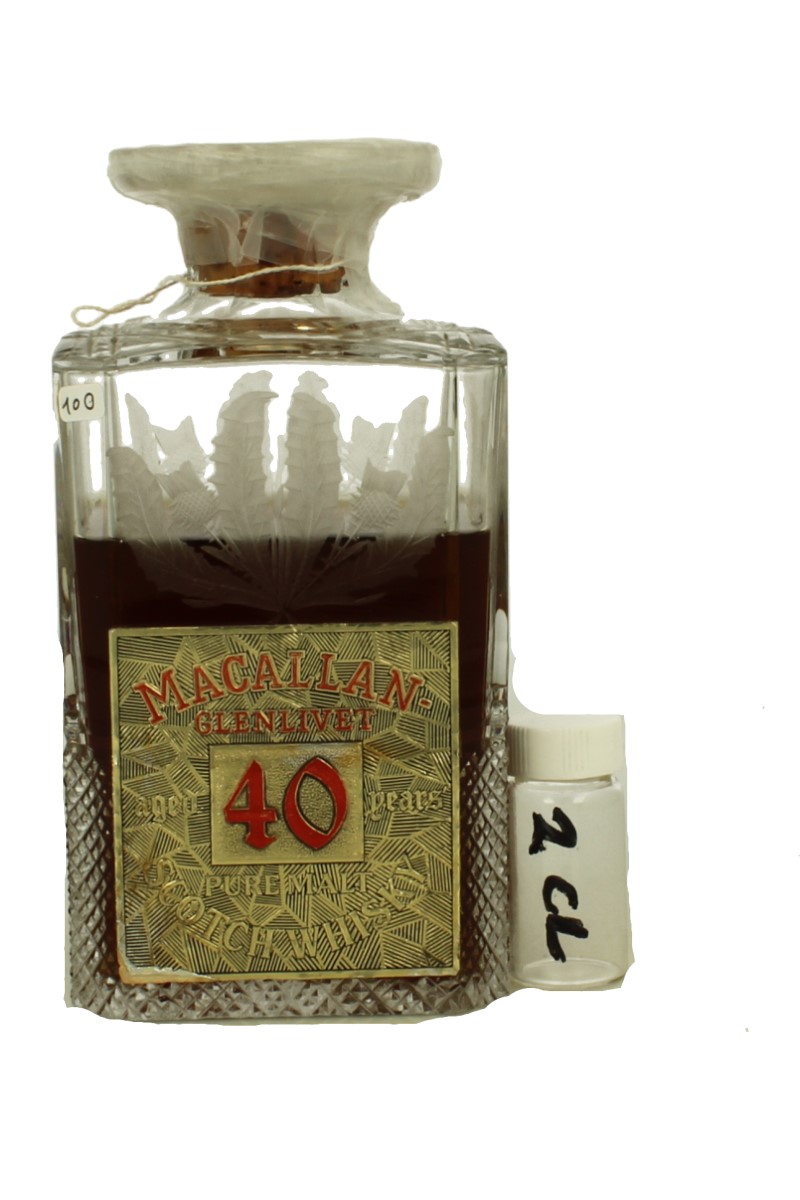 Macallan Glenlivet SAMPLE 40 Years Old - Bot.70's-80's 2cl 43% Gordon ...