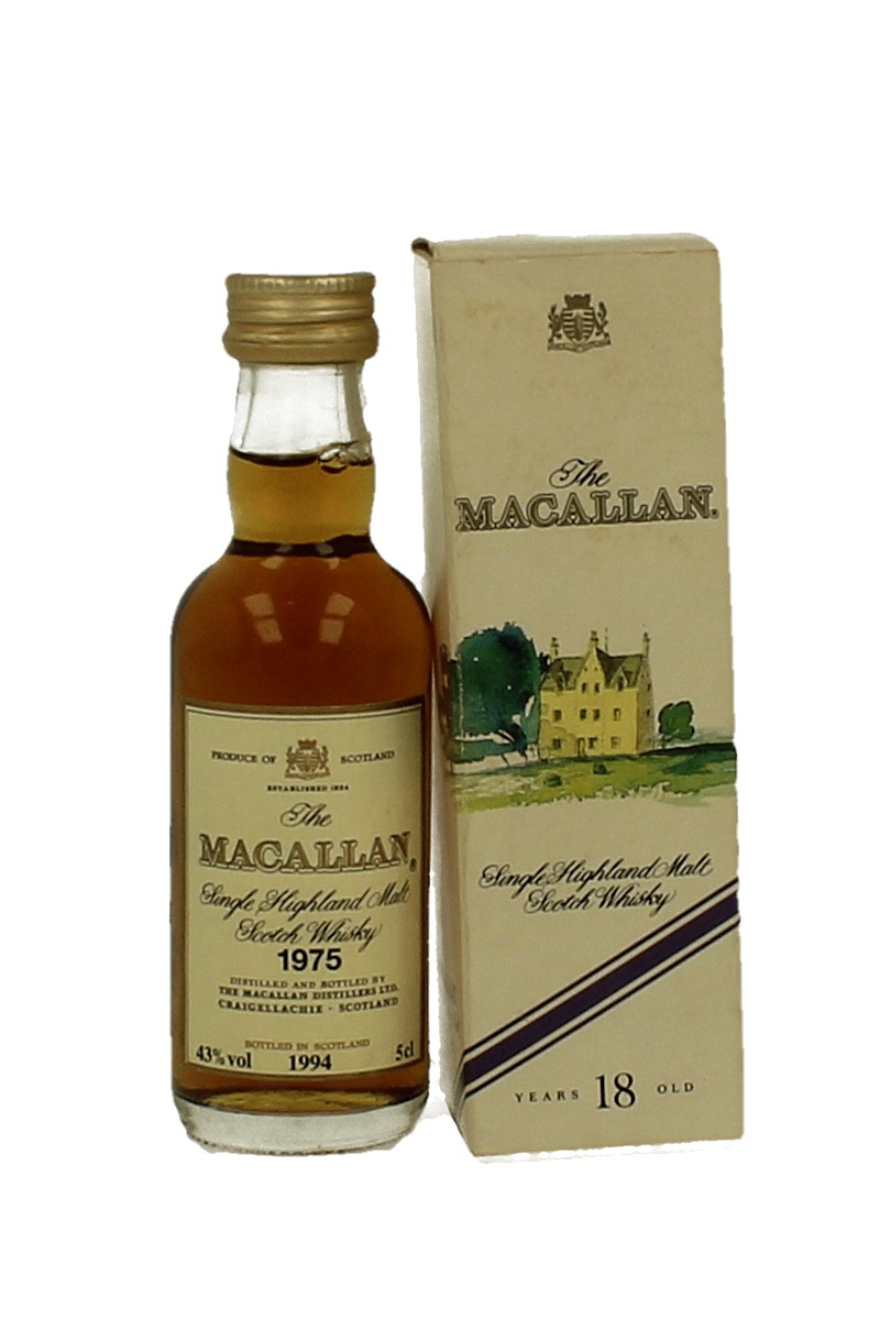 Macallan Miniature 18 Years Old 1975 1994 5cl 43% - Products - Whisky ...