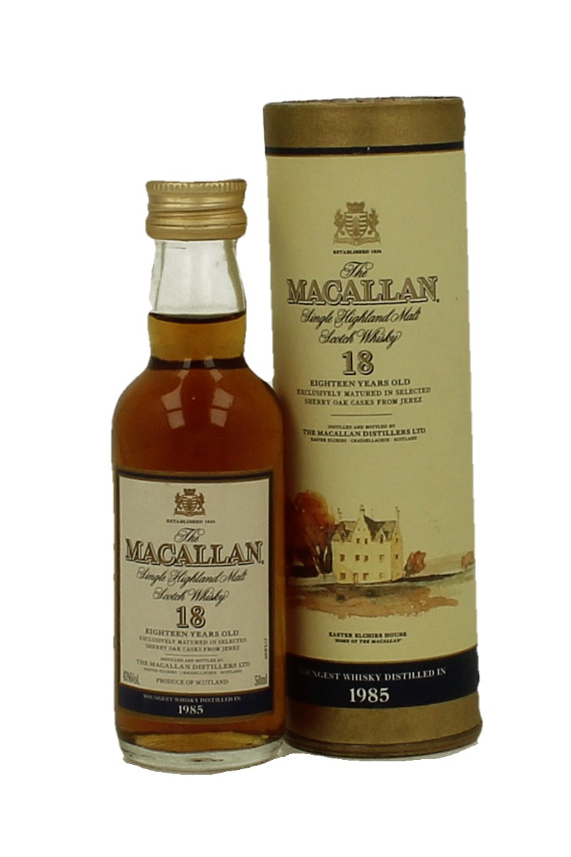 Macallan Miniature 18 Years Old 1985 5cl 43% - Products - Whisky ...