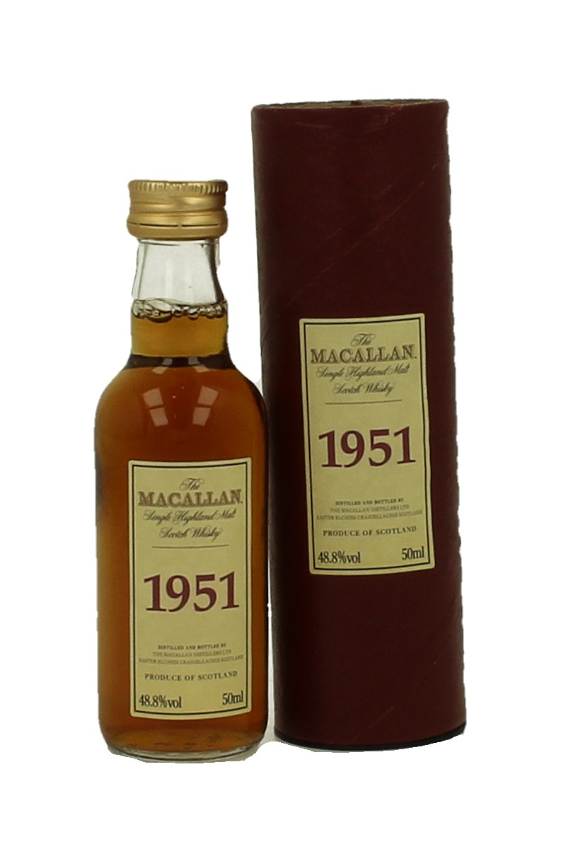 Macallan Miniature 1951 5cl 48.8% - Products - Whisky Antique, Whisky ...