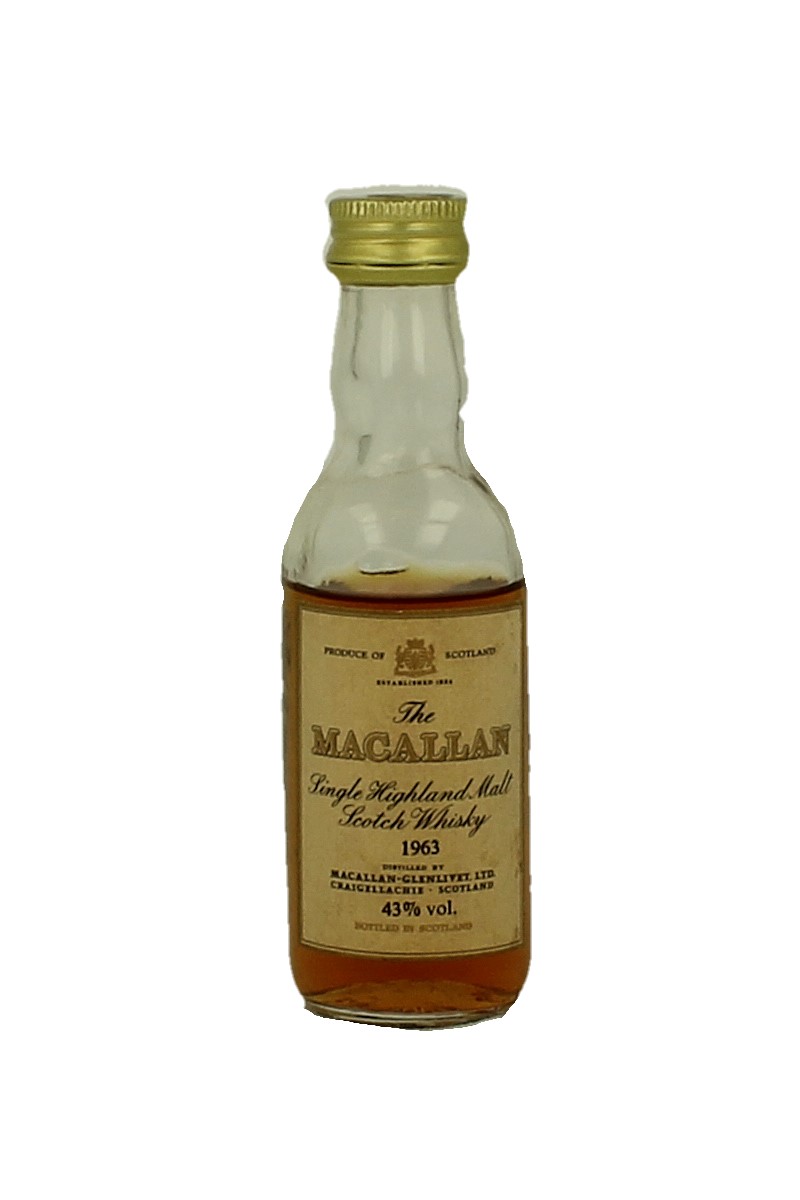Macallan Miniature 1963 5cl 43% - Products - Whisky Antique, Whisky ...