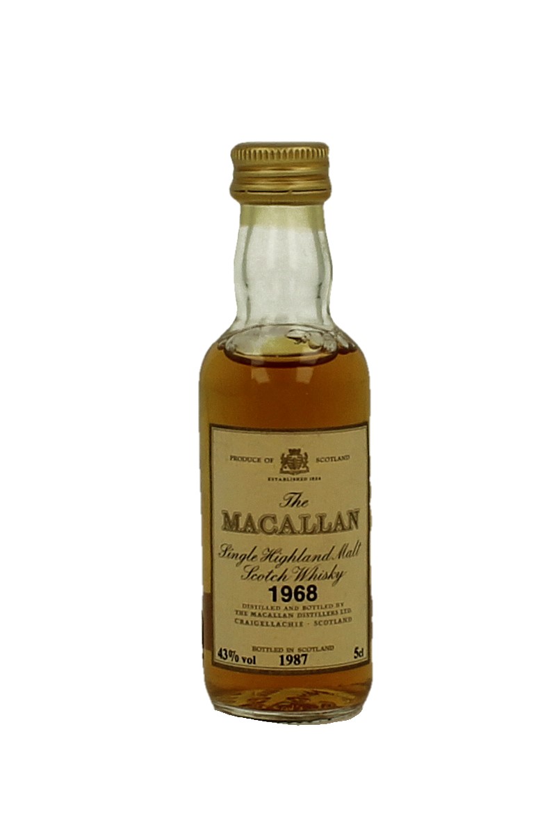 Macallan Miniature 1968 1987 5cl 43% - Products - Whisky Antique ...