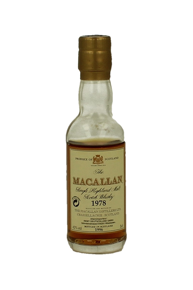 Macallan Miniature 1978 1996 5cl 43% - Products - Whisky Antique ...