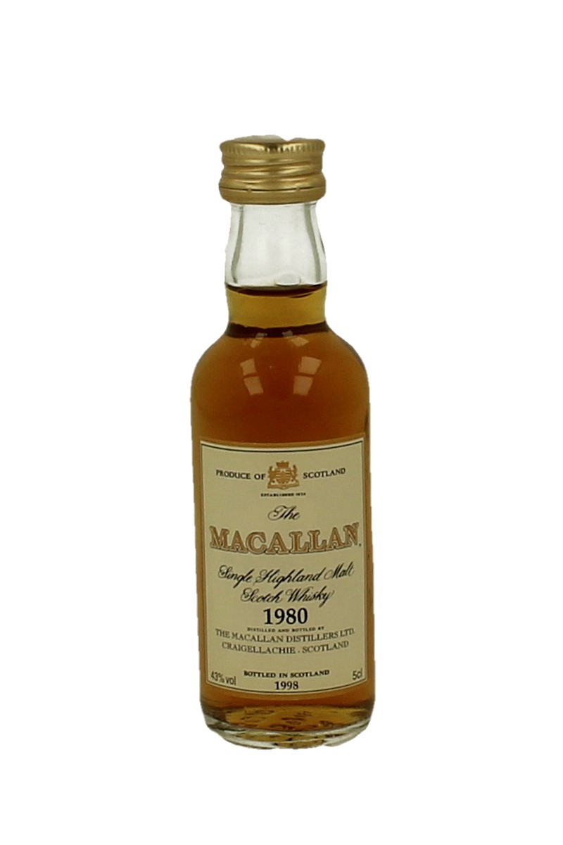 Macallan Miniature 1980 1998 5cl 43% - Products - Whisky Antique ...