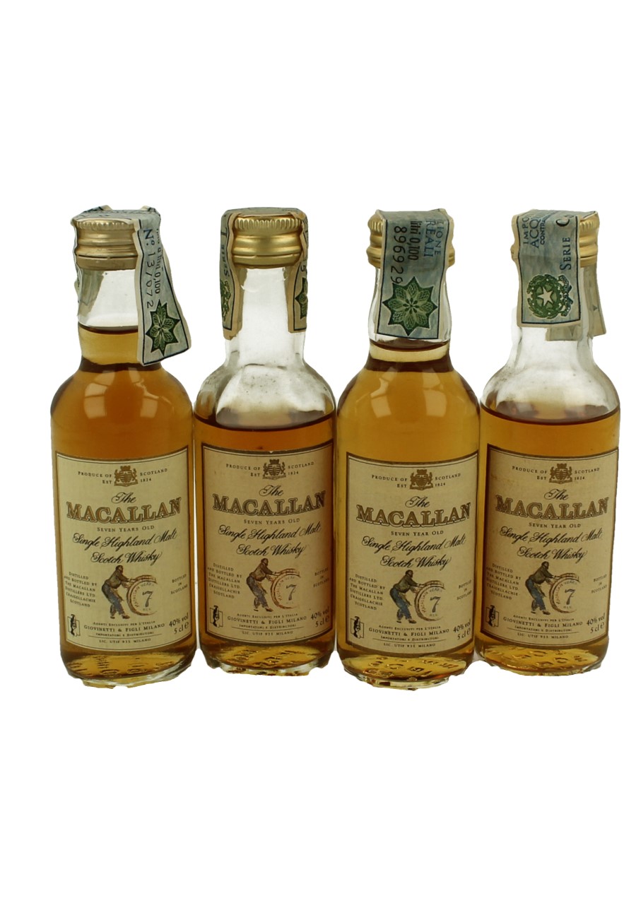 MACALLAN miniature 7yo 4x 5cl 40% OB - Products - Whisky Antique ...