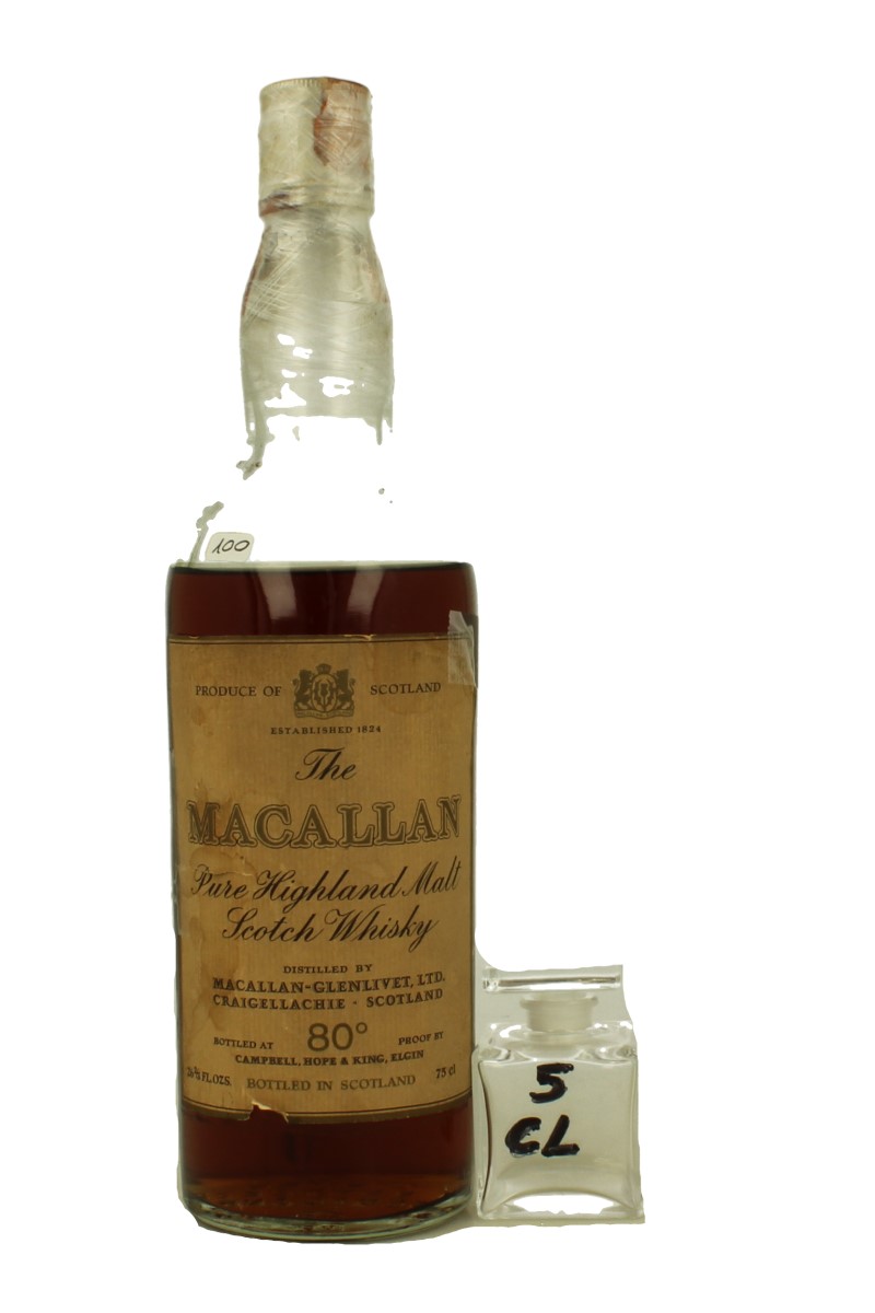 Macallan SAMPLE 1958 or 1959 2cl 80°Proof OB - SAMPLE 2 CL AMAZING ...